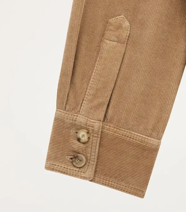 Saint Laurent Corduroy Overshirt - Brown