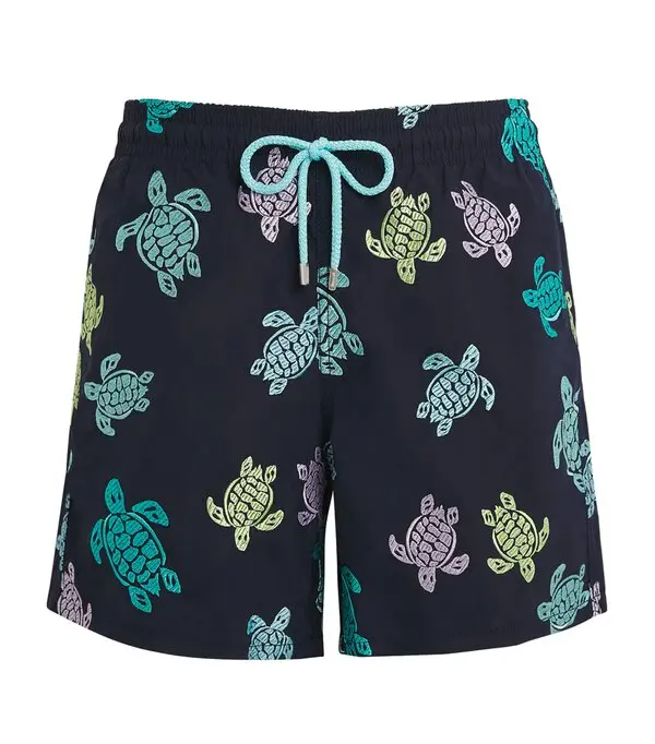Vilebrequin Embroidered Turtle Mistral Swim Shorts - Navy