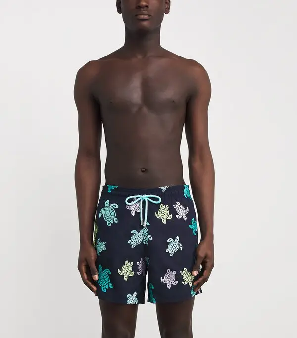 Vilebrequin Embroidered Turtle Mistral Swim Shorts - Navy