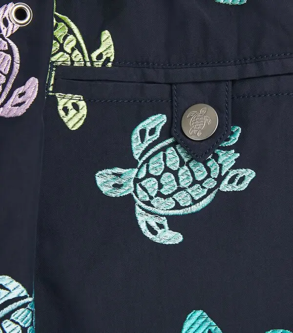 Vilebrequin Embroidered Turtle Mistral Swim Shorts - Navy