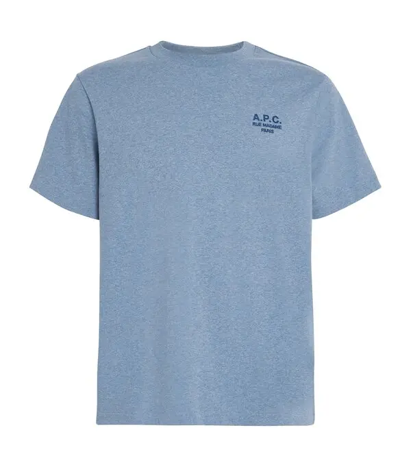 A.p.c. Cotton Logo T-shirt - Blue