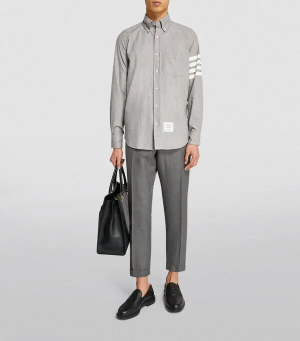 Thom Browne 4-bar Stripe Shirt - Grey