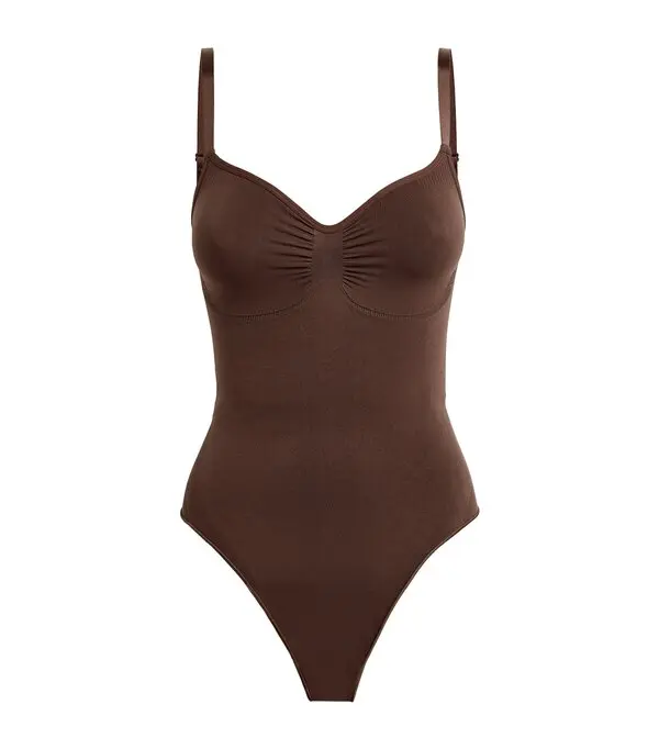 SKIMS Seamless Sculpt Thong Bodysuit - Brown