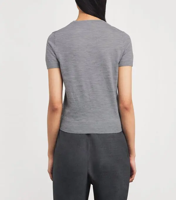Theory Regal Wool Sweater T-shirt - Grey