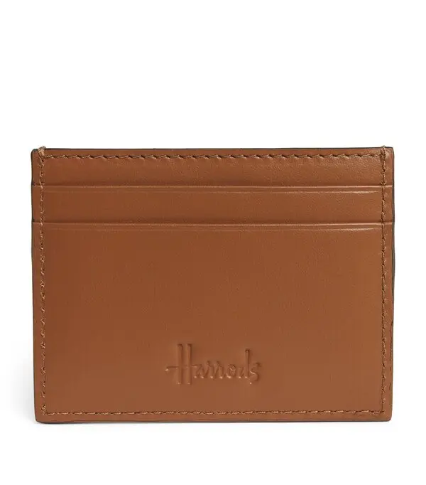 Harrods Leather Card Holder - Tan