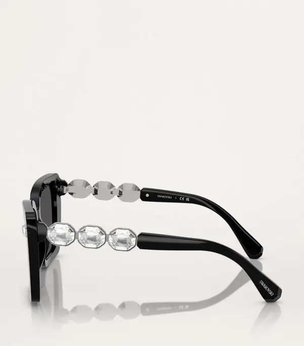 SWAROVSKI Acetate Sk6032 Sunglasses - Black