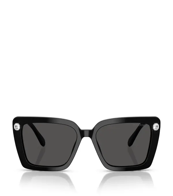 SWAROVSKI Acetate Sk6032 Sunglasses - Black