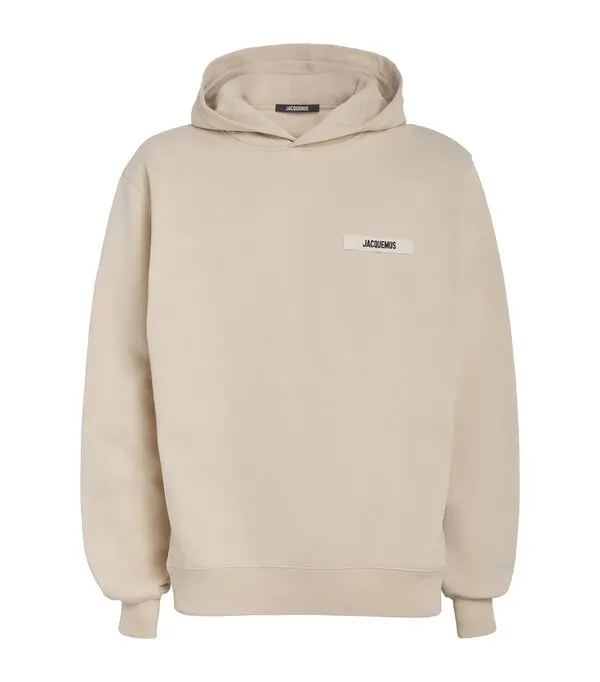 Jacquemus Grosgrain Logo Hoodie - Beige