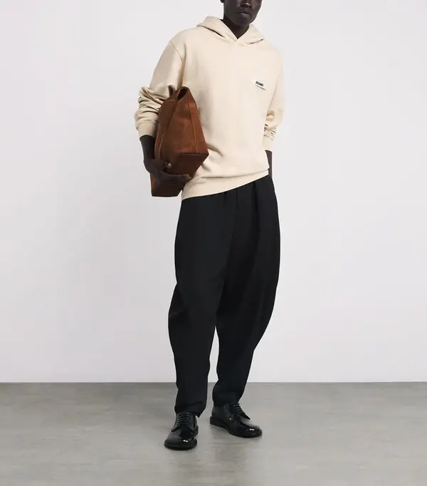 Jacquemus Grosgrain Logo Hoodie - Beige