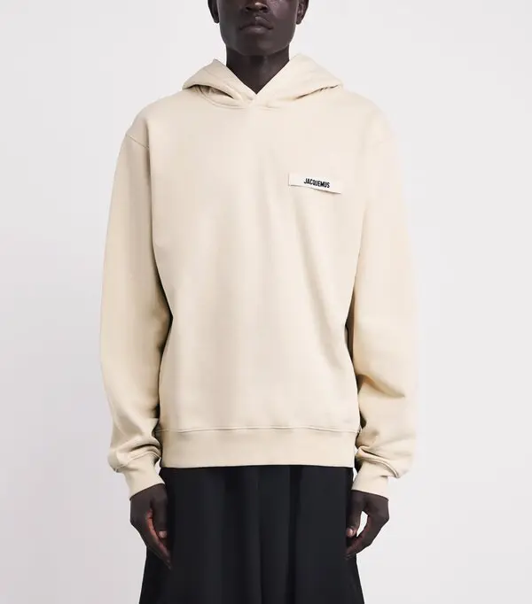 Jacquemus Grosgrain Logo Hoodie - Beige