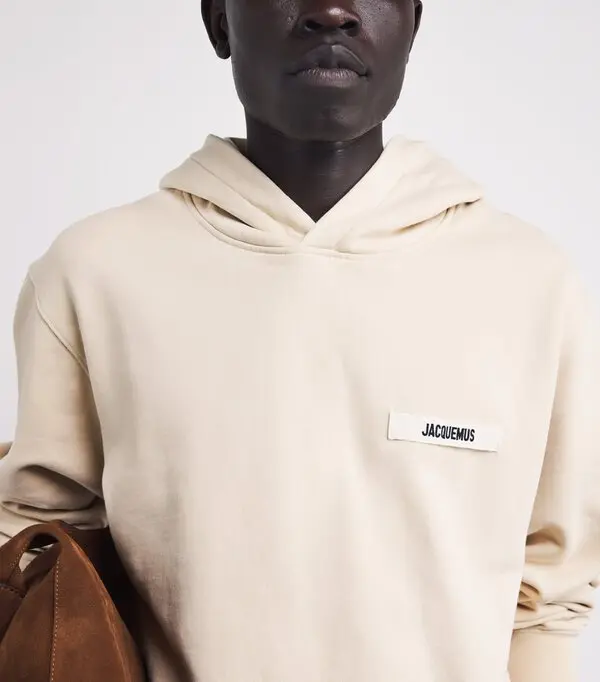 Jacquemus Grosgrain Logo Hoodie - Beige