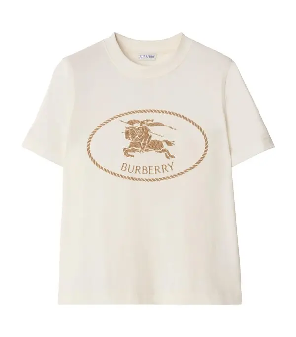 Burberry Equestrian Knight Design T-shirt - Ivory