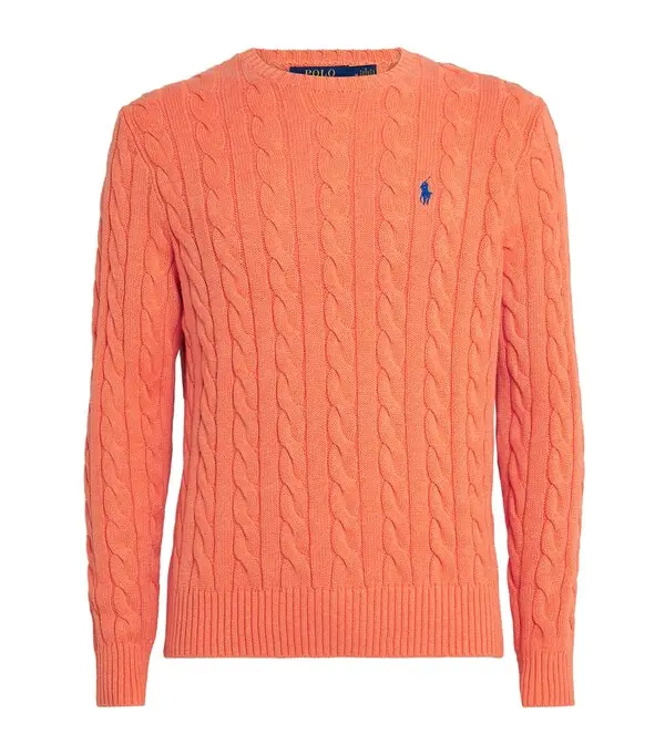 Polo Ralph Lauren Cotton Cable-knit Sweater - Orange