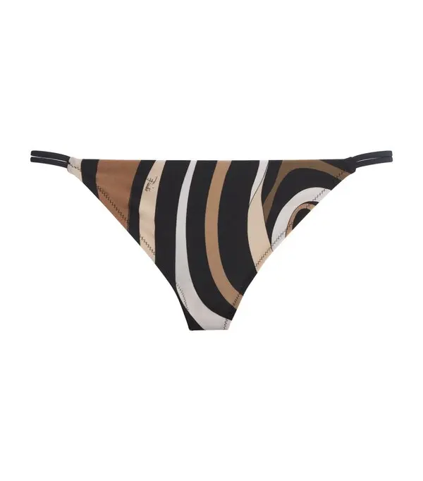 Emilio Pucci Marmo Print Bikini Bottom - Brown