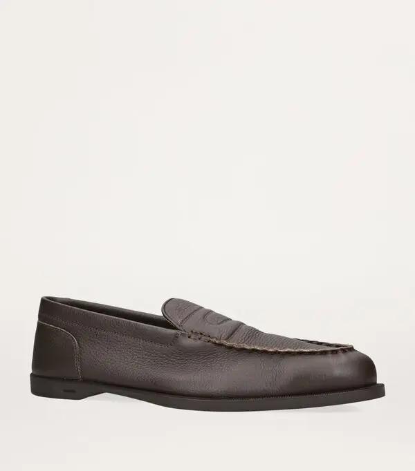 John Lobb Leather Pace Loafers