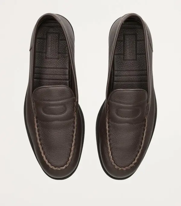 John Lobb Leather Pace Loafers