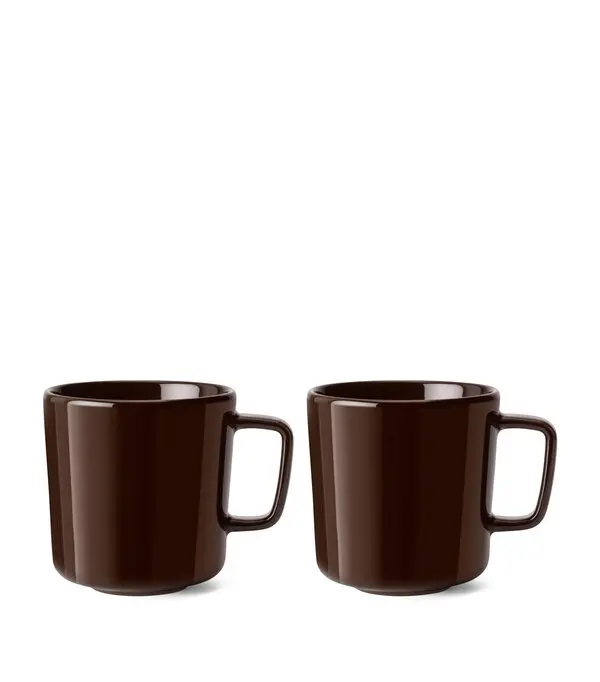 LSA INTERNATIONAL Set Of 2 Porcelain Collective Mugs - Brown