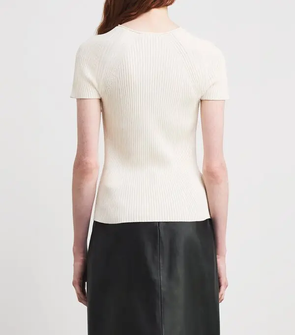 Max & Co. Ribbed Short-sleeve Sweater