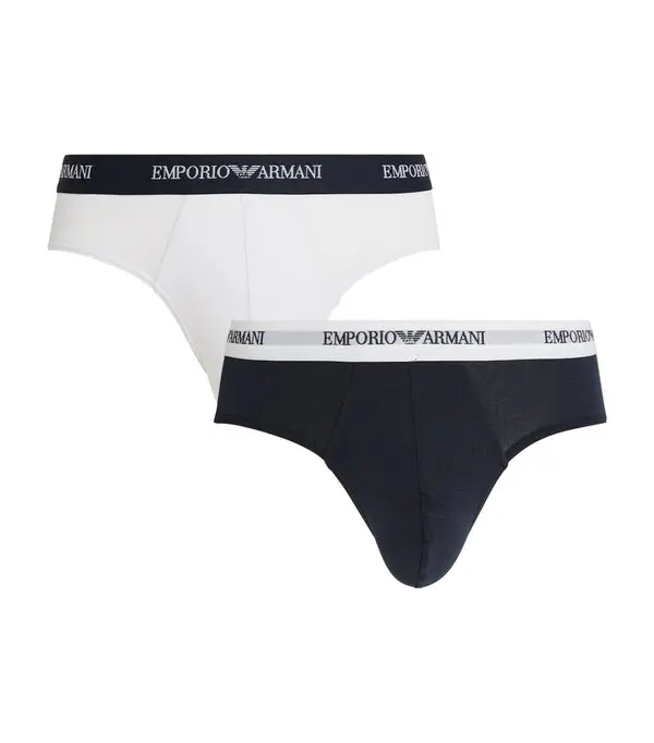 Emporio Armani Stretch-cotton Briefs - White