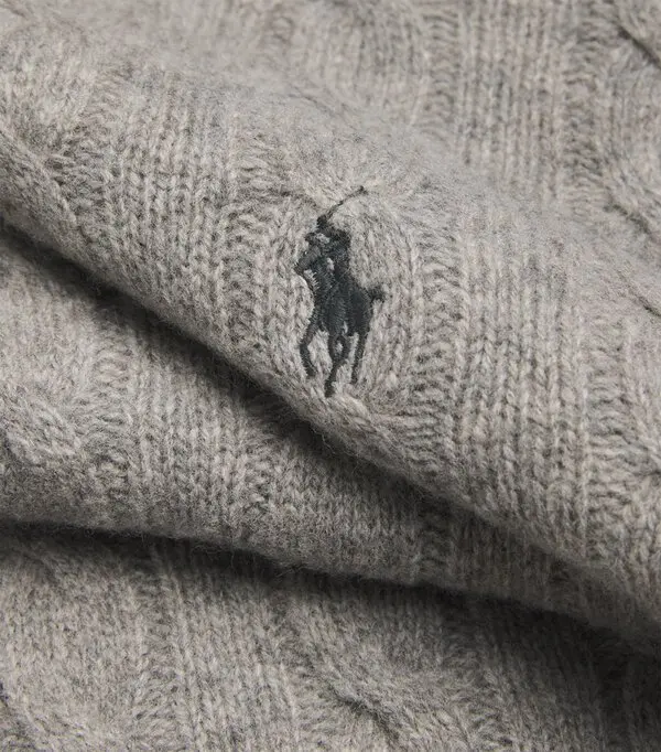 Polo Ralph Lauren Wool-cashmere Cable-knit Sweater - Grey
