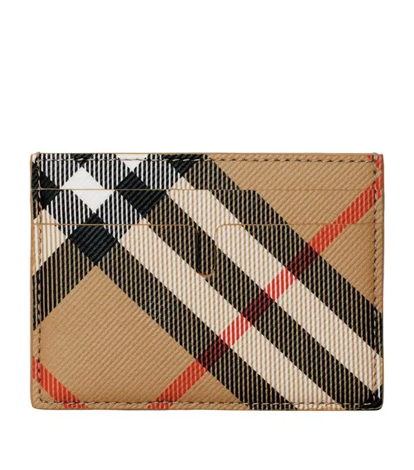 Burberry Check Card Holder - Beige