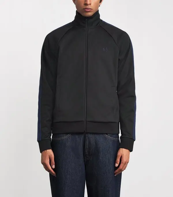 Fred Perry Contrast-tape Track Jacket - Black