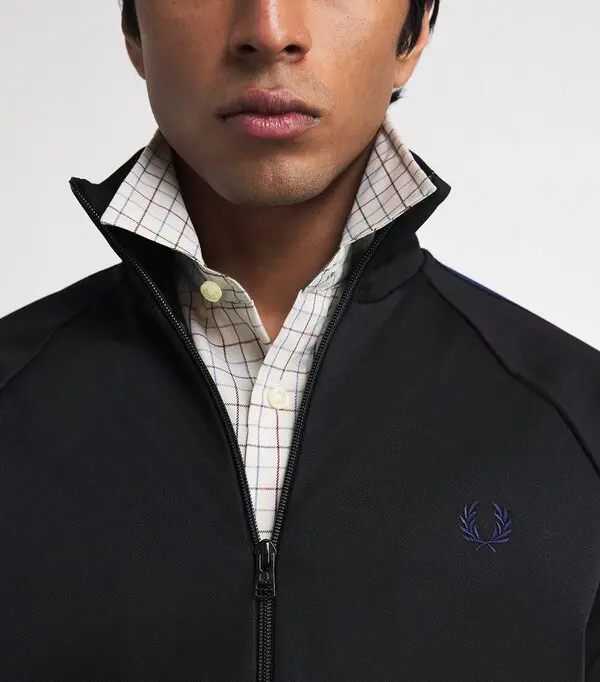 Fred Perry Contrast-tape Track Jacket - Black