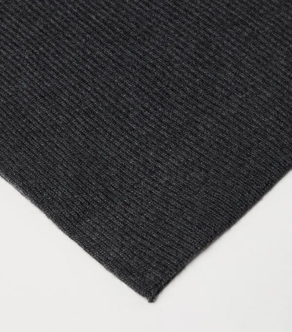 Brunello Cucinelli Cashmere English Rib Scarf - Black