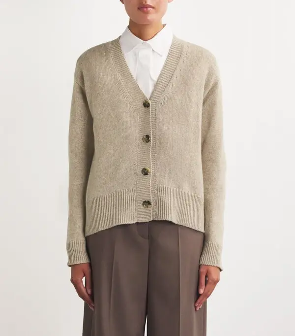 Harrods Cashmere Boxy Cardigan - Beige
