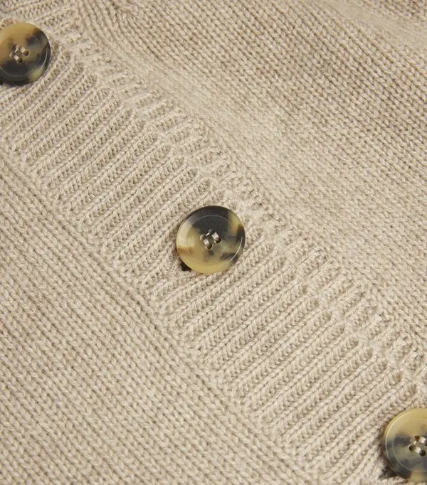 Harrods Cashmere Boxy Cardigan - Beige