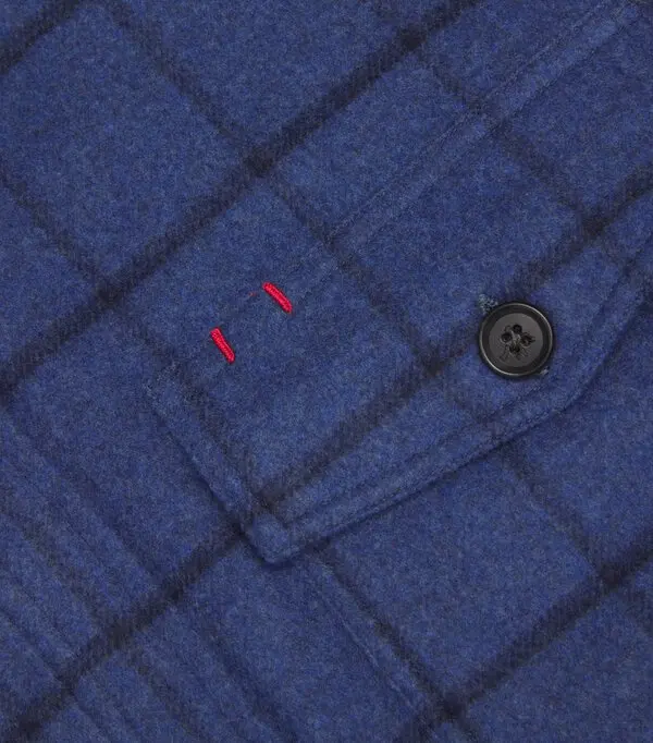 Isaia Wool-cashmere Overshirt - Blue