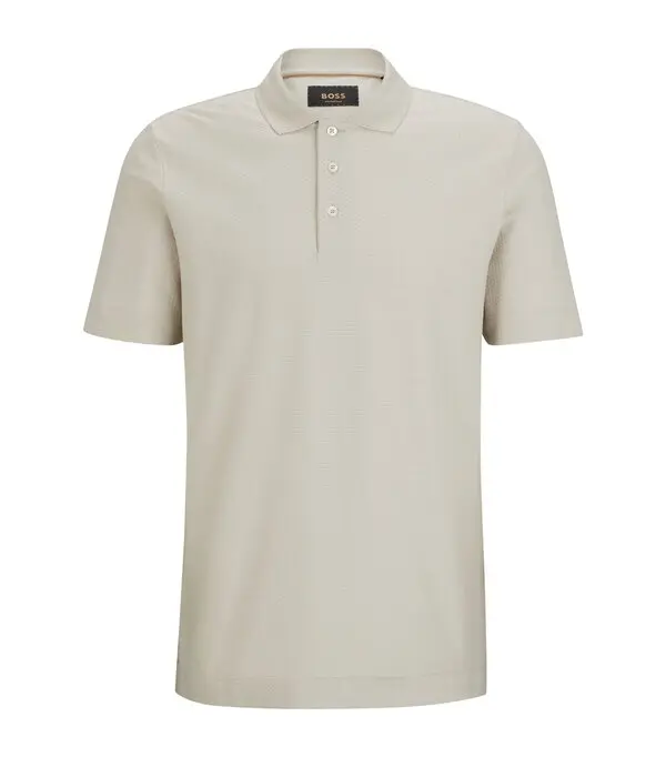 BOSS Cotton-silk Polo Shirt - Beige