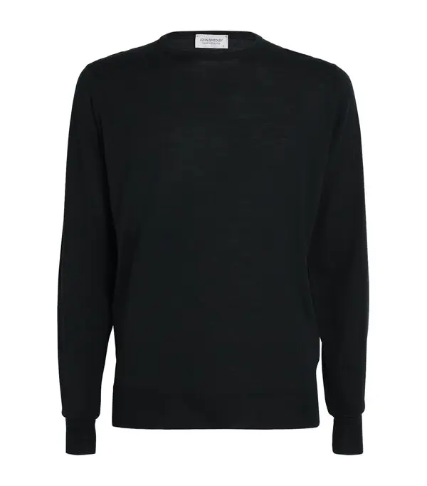 John Smedley Lundy Merino Wool Sweater - Black