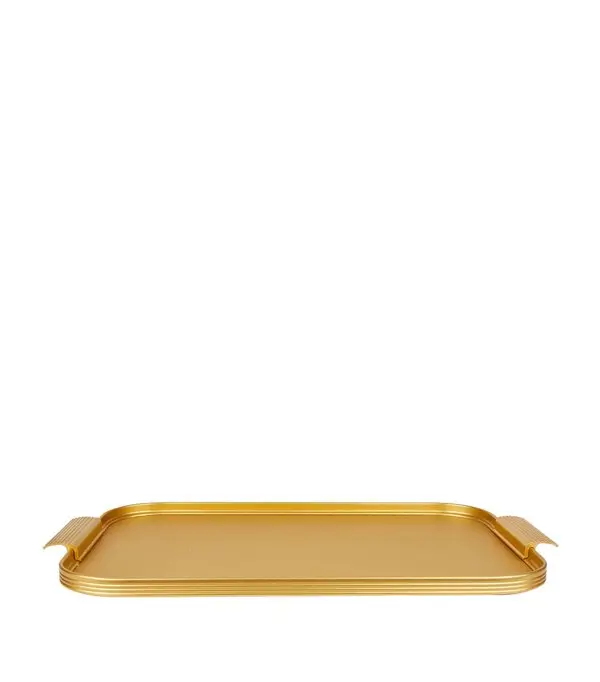 KAYMET Ribbed Serving Tray - Gold