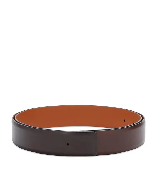 Santoni Leather Belt Strap - Brown