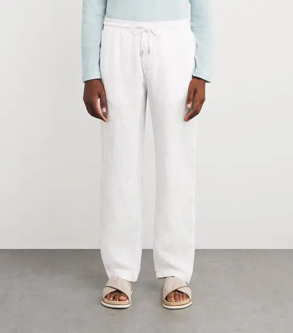 Vilebrequin Linen Pacha Drawstring Trousers - White
