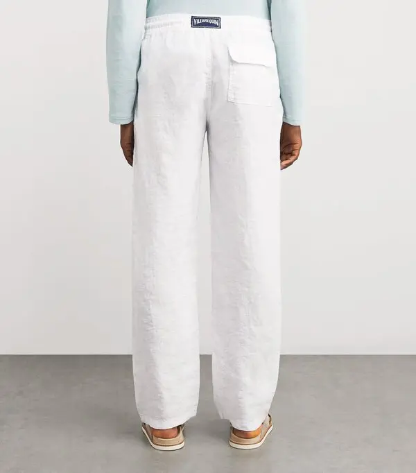 Vilebrequin Linen Pacha Drawstring Trousers - White