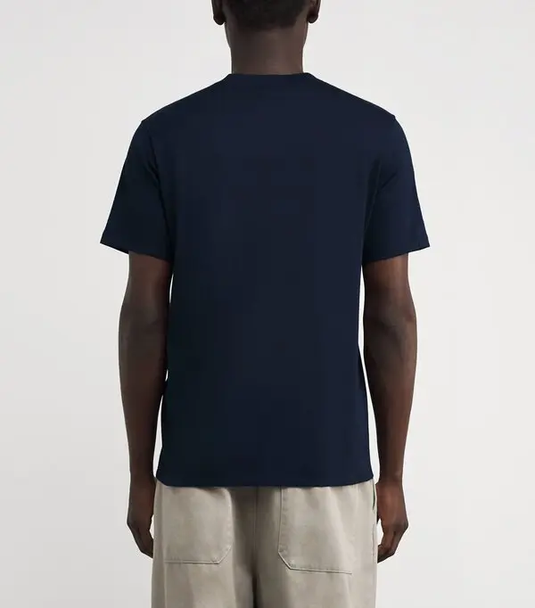 Sandro Cotton Logo-patch T-shirt - Blue