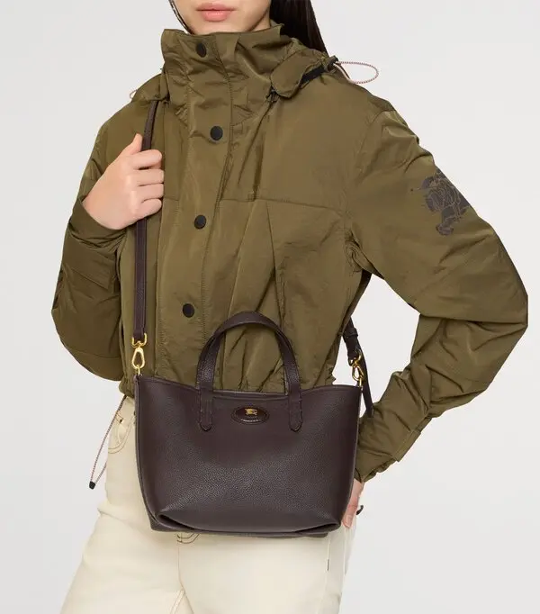 Burberry Mini Leather Bloomsbury Tote Bag - Beige
