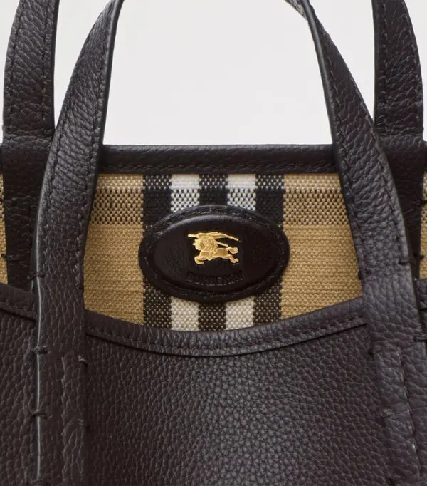 Burberry Mini Leather Bloomsbury Tote Bag - Beige