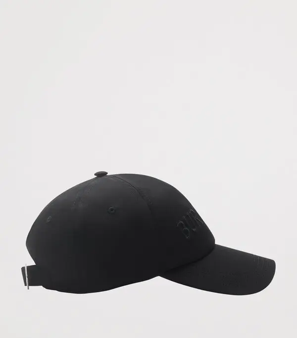 Burberry Cotton Gabardine Logo Cap - Black