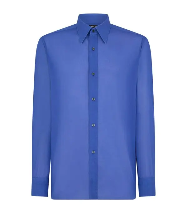 TOM FORD Cotton Voile Shirt - Blue
