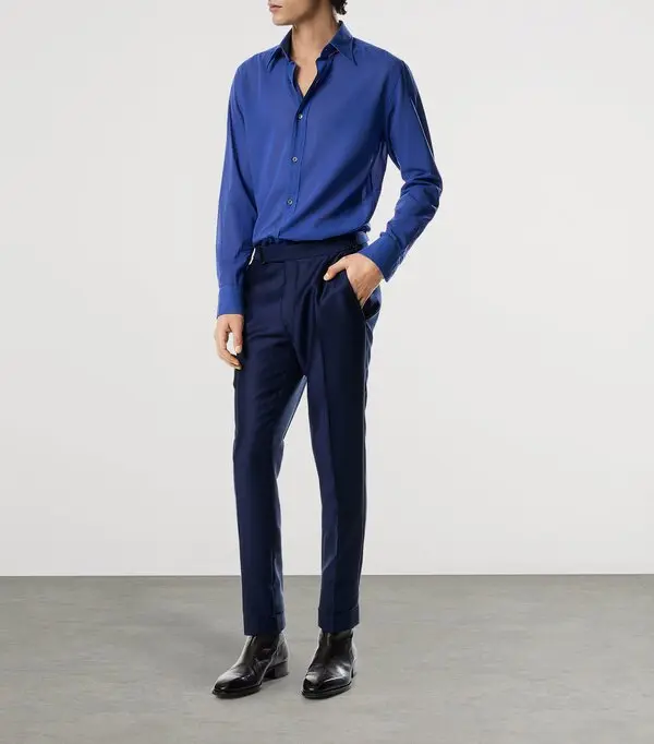 TOM FORD Cotton Voile Shirt - Blue