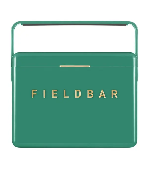 FIELDBAR Mini Bar Cooler Box With Leather Sling - Green
