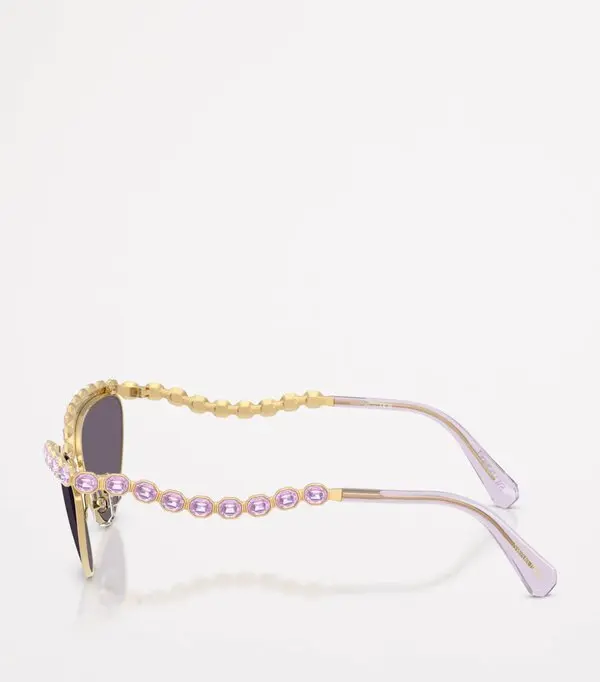 SWAROVSKI Metal Cat Eye 0sk7030 Sunglasses - Gold