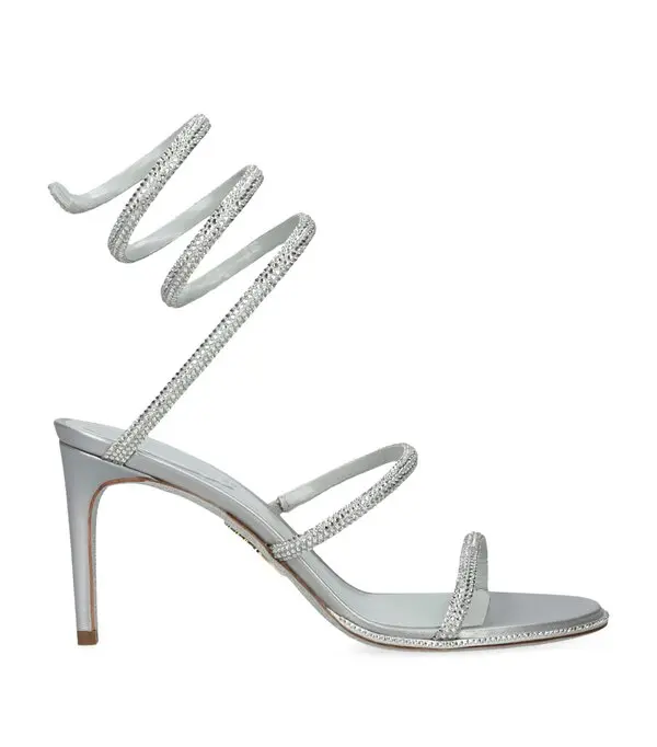 Rene Caovilla Embellished Cleo 80 Sandals - Grey