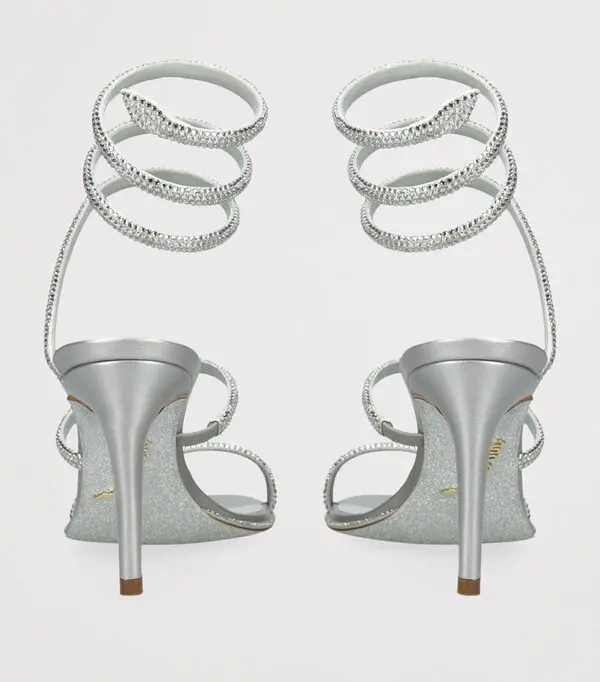 Rene Caovilla Embellished Cleo 80 Sandals - Grey