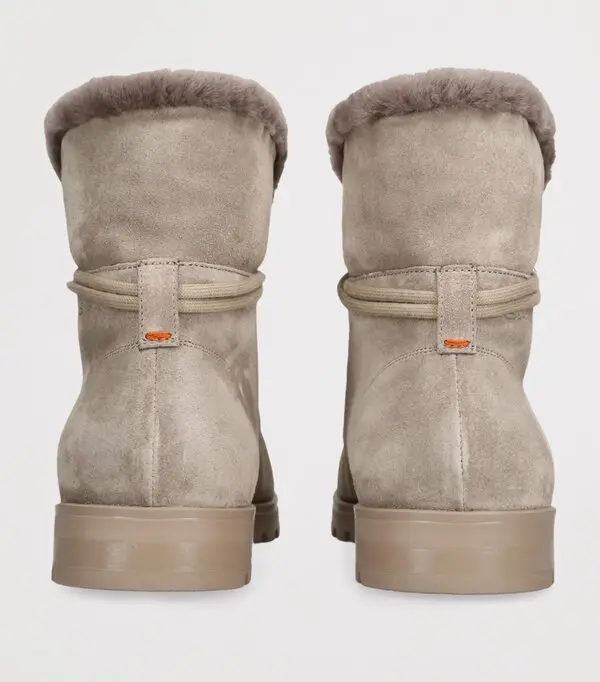 Santoni Suede Detroit Boots - Grey