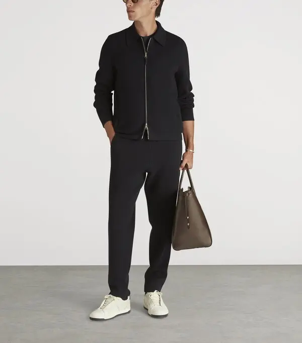 Dunhill Cotton-cashmere Sweatpants - Navy