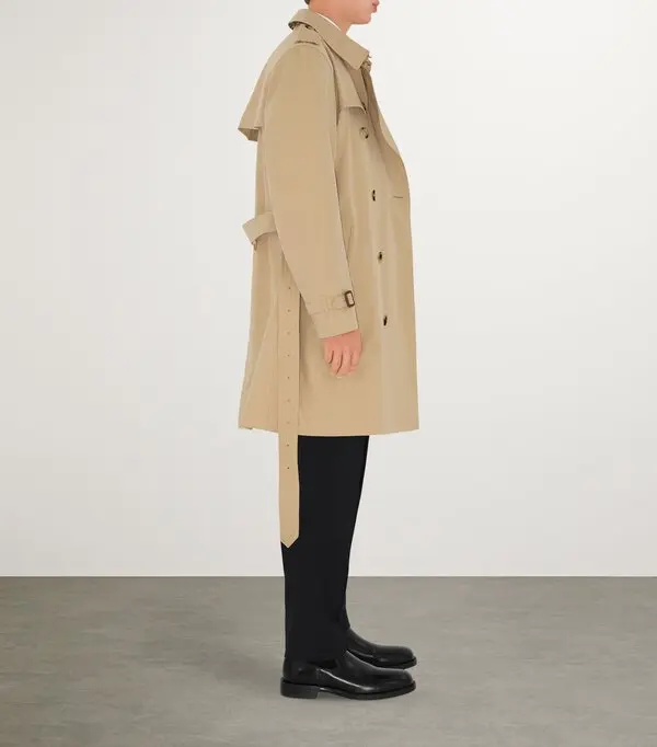 Burberry Mid-length Kensington Heritage Trench Coat - Yellow